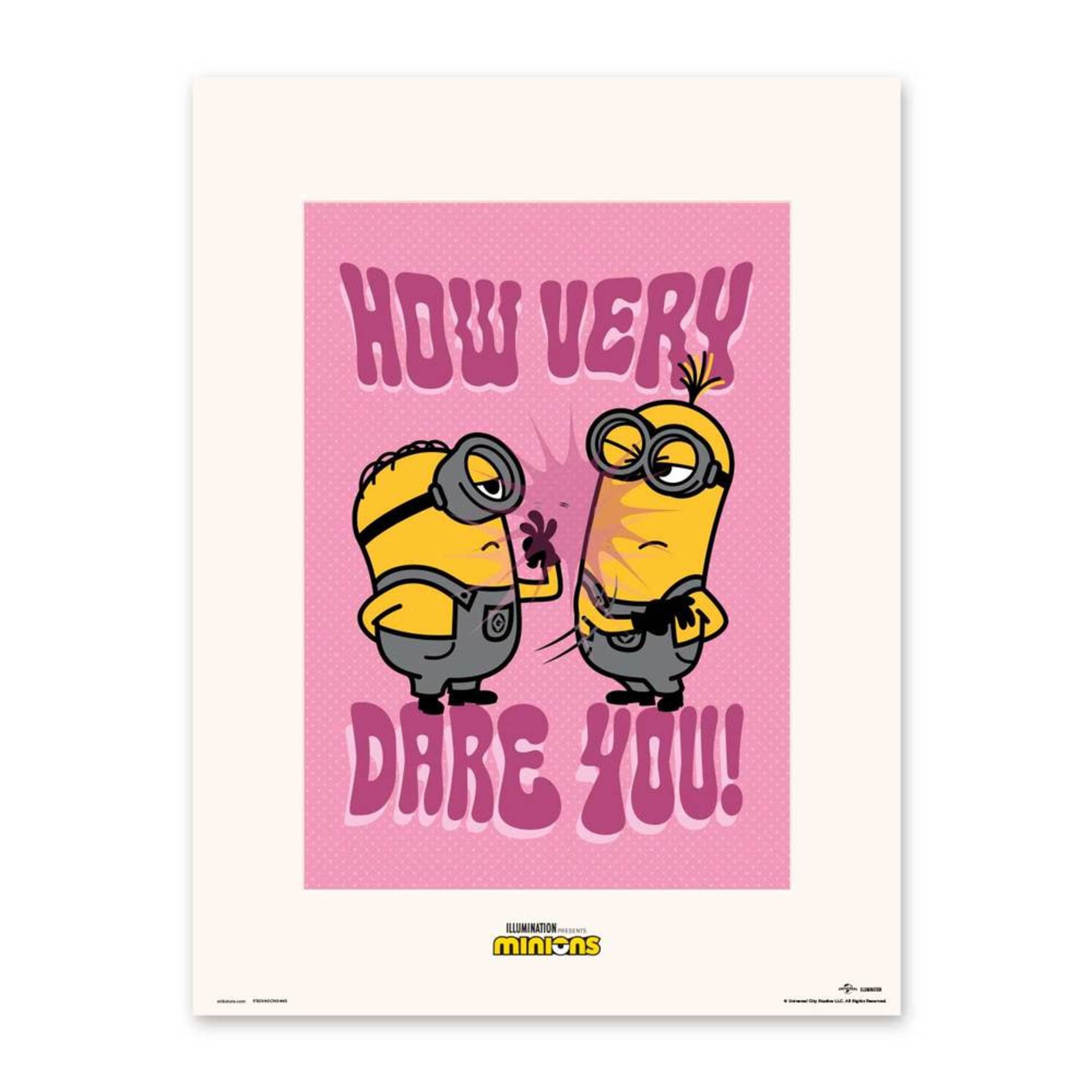 Poster Minions How Very Dare You 30x40cm | Yourdecoration.nl