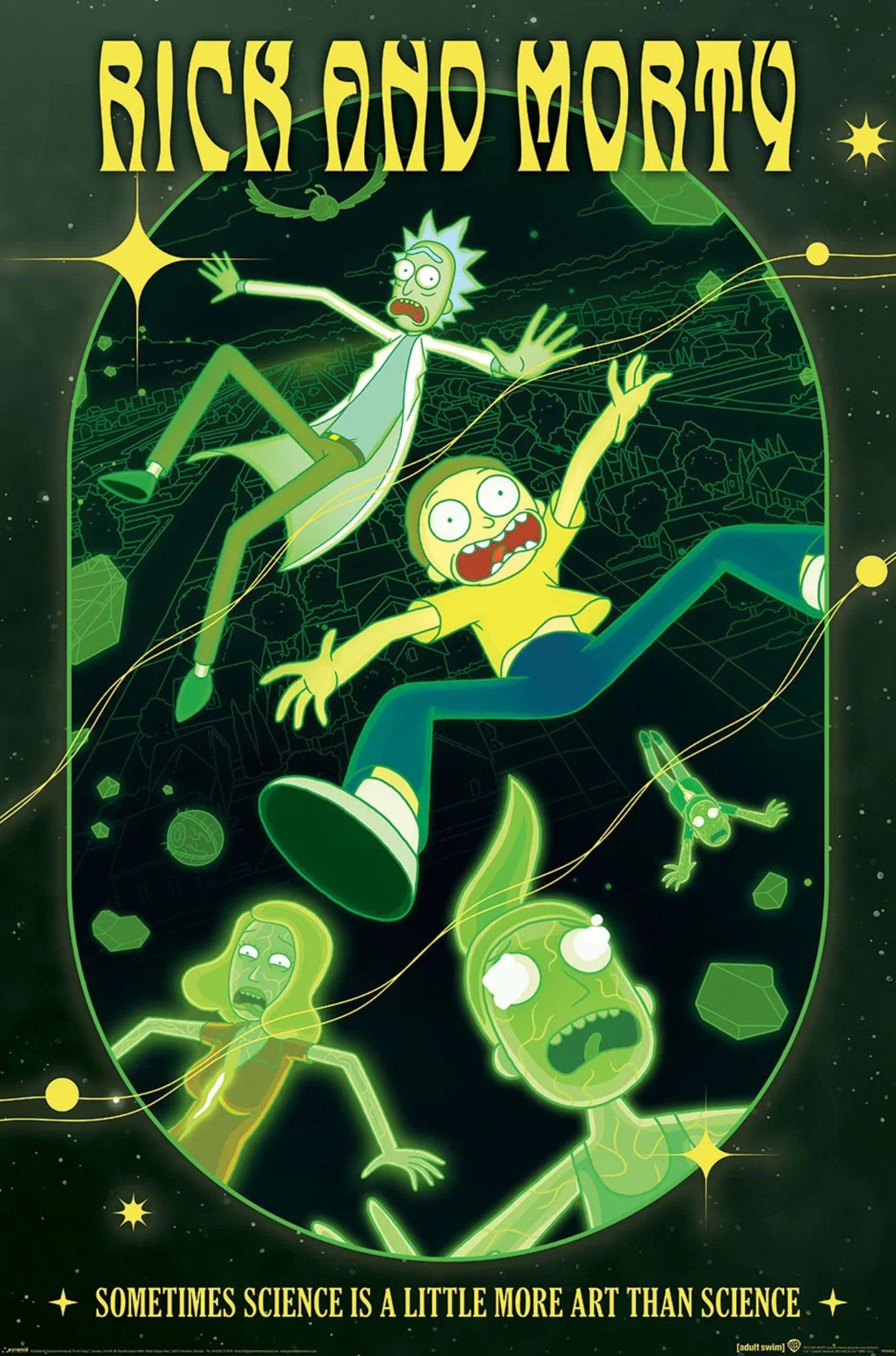 Rick and Morty Rave Rickrival Poster 61x91,5cm | Yourdecoration.nl