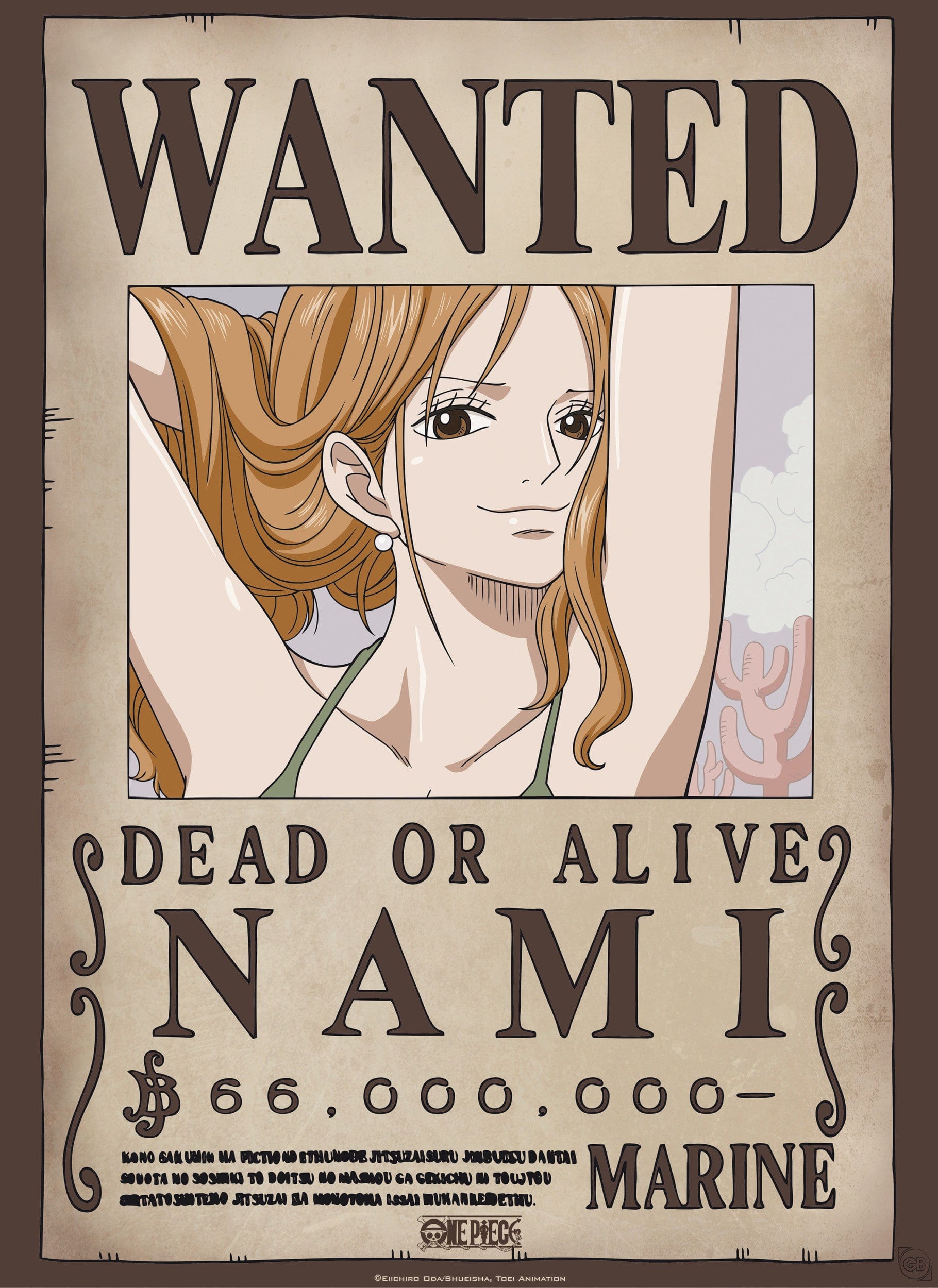 Poster One Piece Wanted Nami 38x52cm | Yourdecoration.nl