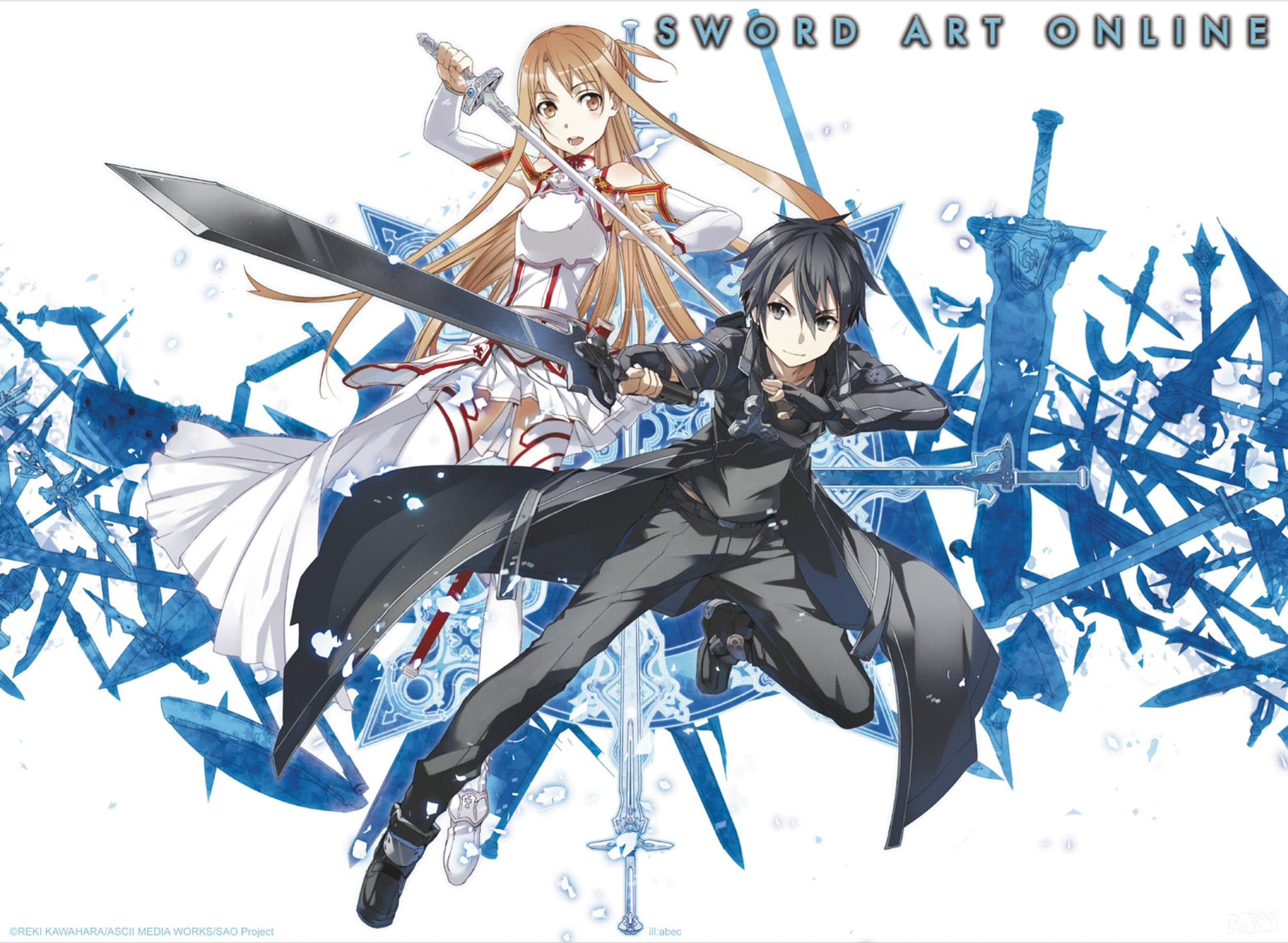 Poster Sword Art Online Asuna and Kirito 52x38cm | Yourdecoration.nl