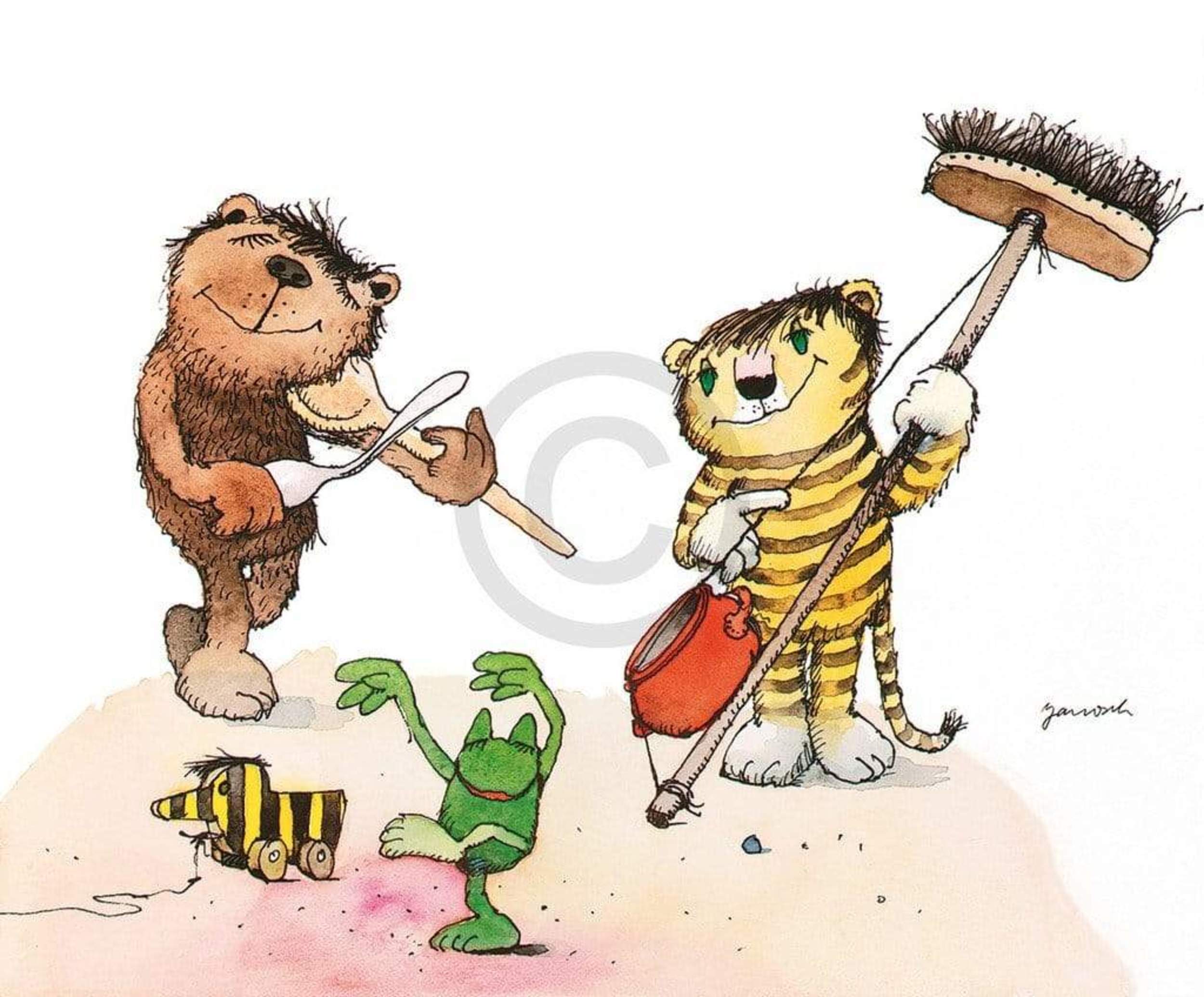 Kunstdruk Janosch Hausmusik 58x48cm | Yourdecoration.nl