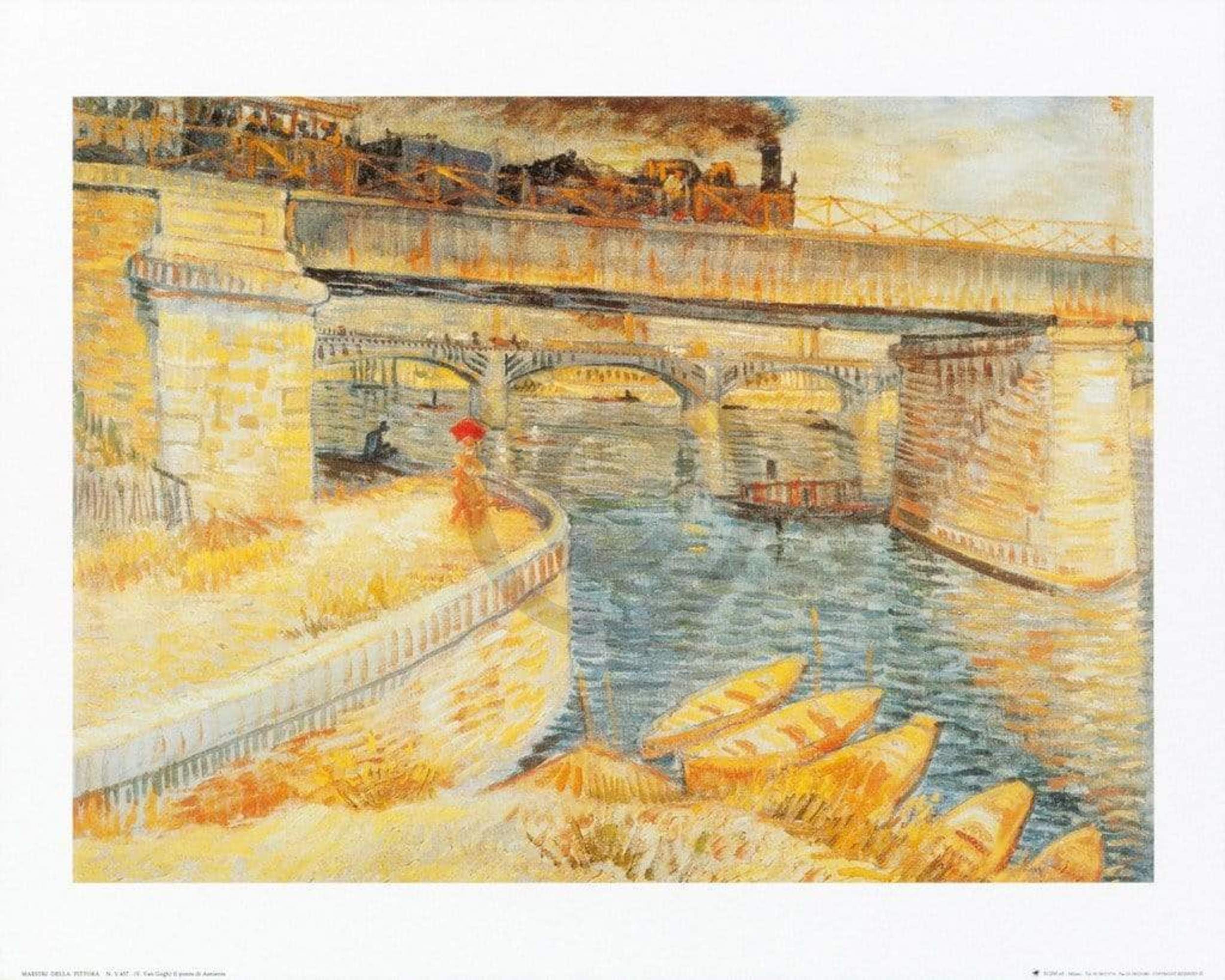 Kunstdruk Van Gogh Il ponte di Asnieres 50x40cm | Yourdecoration.nl