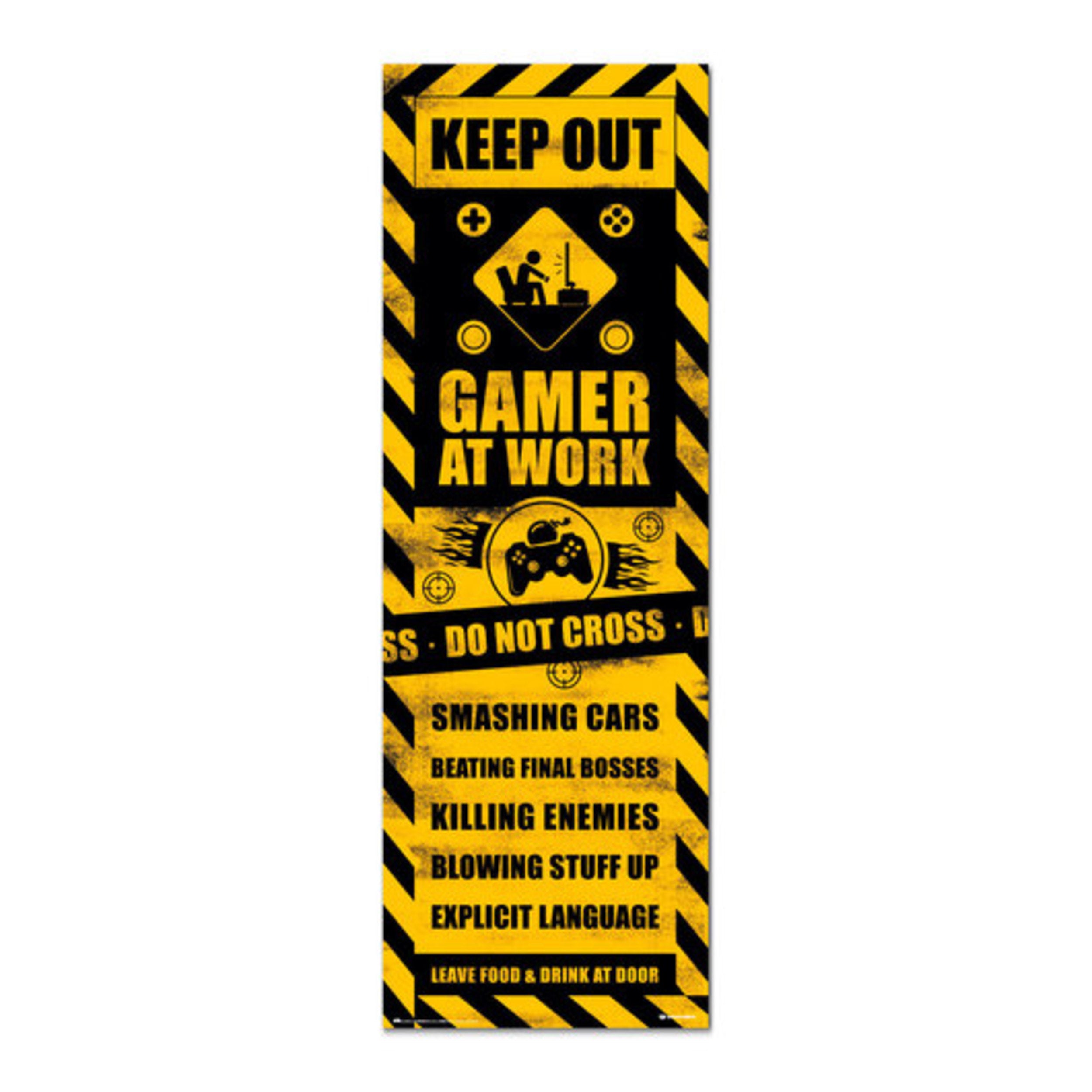 Poster Gameration Gaming Caution 53x158cm | Yourdecoration