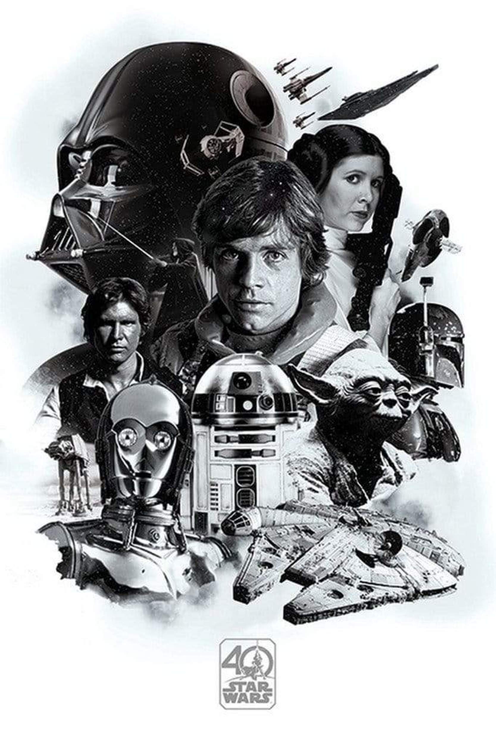 Poster Star Wars 40th Anniversary Montage 61x91,5cm | Yourdecoration.nl